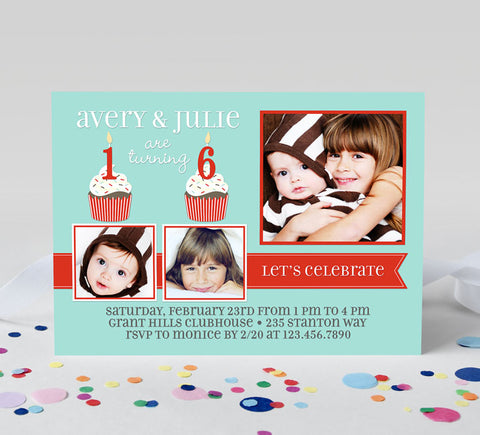 Joint Birthday Party Invitations for 2, 3 or 4 children – Page 2 – Lil ...