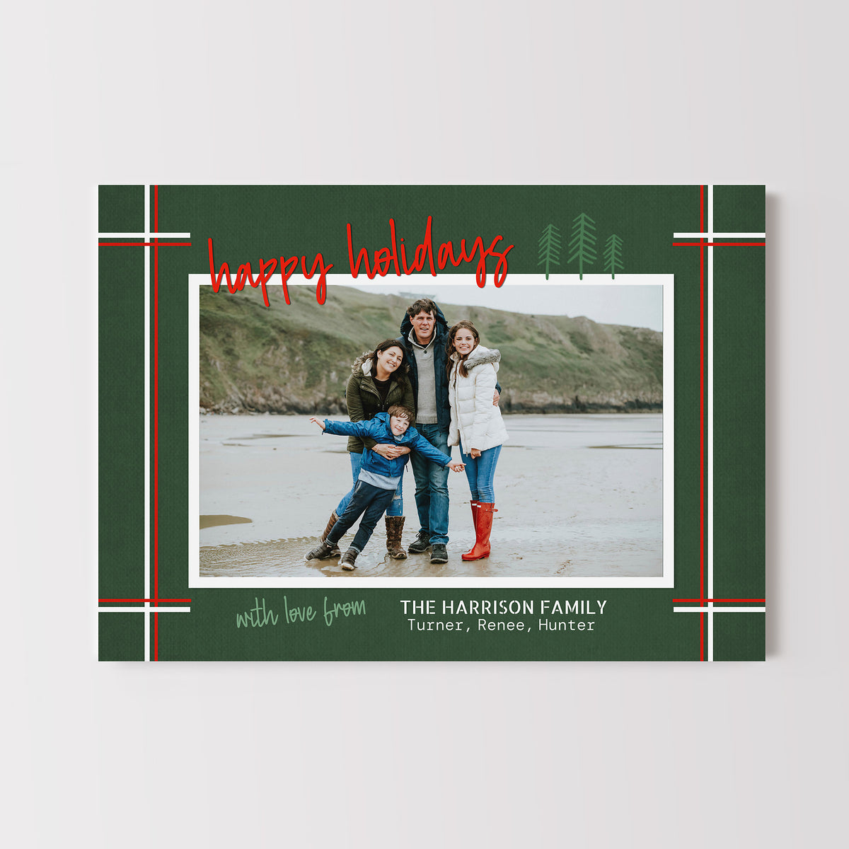 Neutral Holiday Christmas Photo Card | Lil' Sprout Greetings