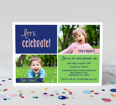 Joint Birthday Party Invitations for 2, 3 or 4 children – Page 3 – Lil ...