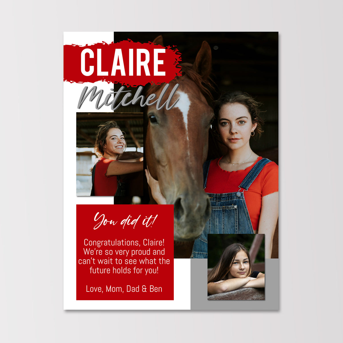 THE GRAD - 1/4 Page Senior Yearbook Ad | Lil' Sprout Greetings