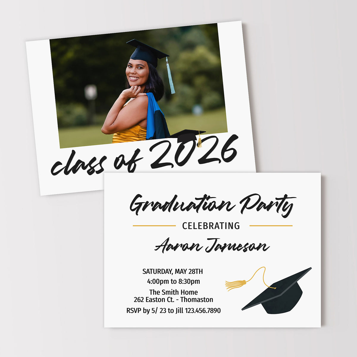 Traditional Graduation Enclosure Template | Lil' Sprout Greetings